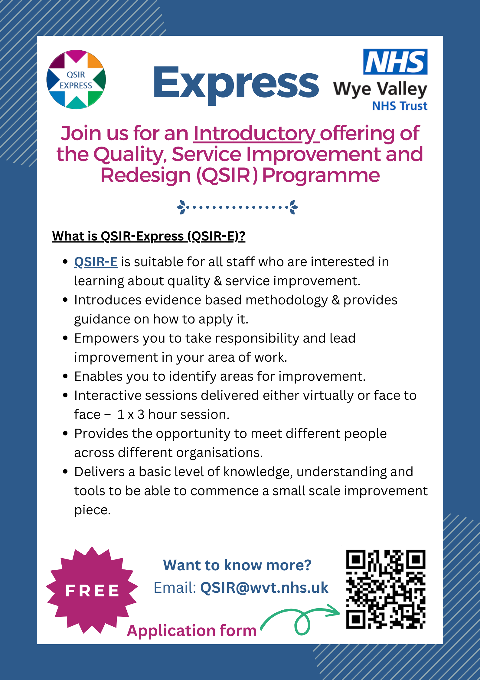Course: QSIR Training Opportunities