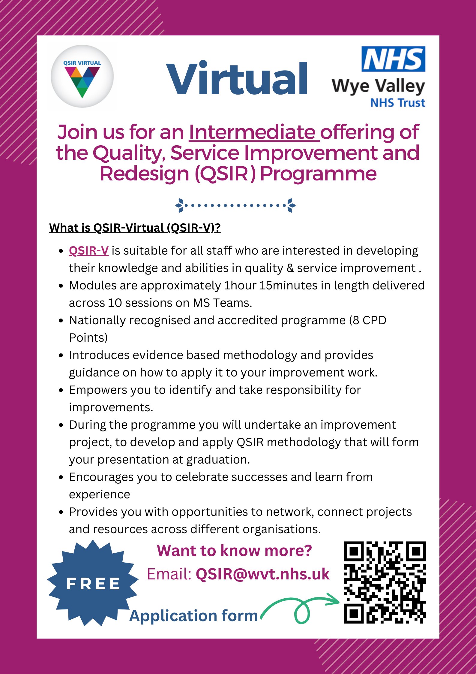 Course: QSIR Training Opportunities